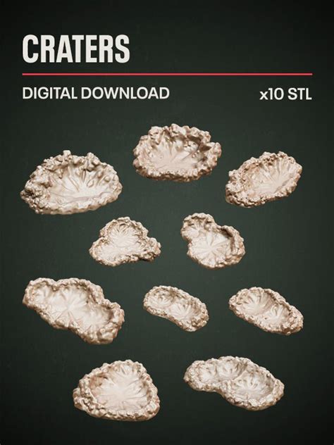 Digital Download Craters Stl Epic Basing