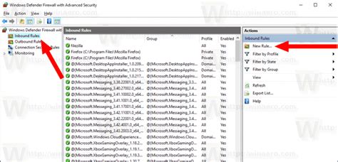 Open Port In Windows Firewall In Windows 10