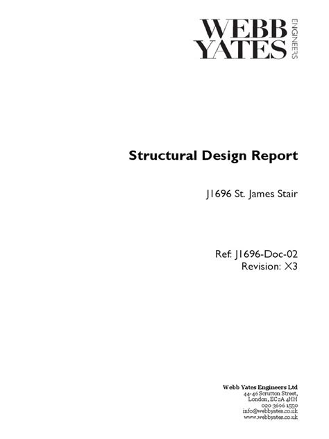 J1696 Doc 02 Structural Design Report X3 Pdf Strength Of Materials
