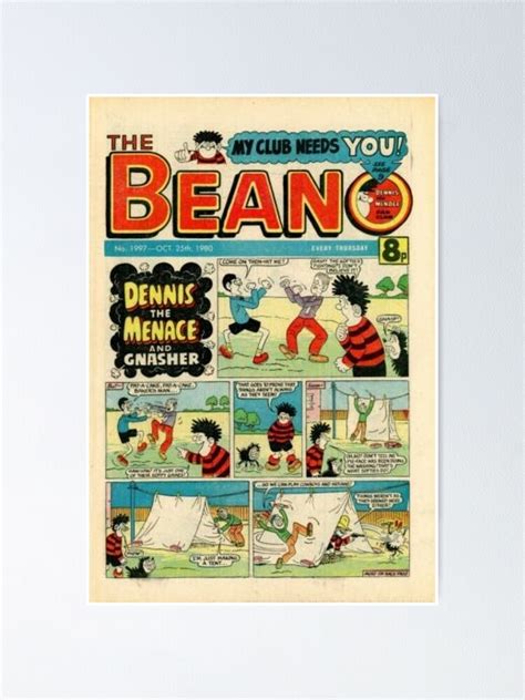 The Beano Comic Strip Dennis The Menace And Gnasher Poster For Sale