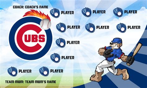 Chicago Cubs Baseball Banner Team Sport Banners