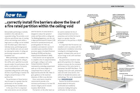 Installing Fire Barriers In Ceiling Voids Pdf Wall Ceiling