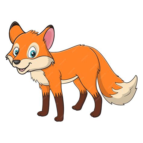 Vector Illustration Of Cute Fox Cartoon Premium Vector