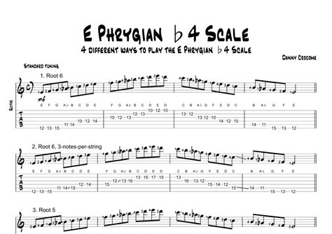 E Phrygian B4 Scale 4 Ways To Play By Traditional Sheet Music For