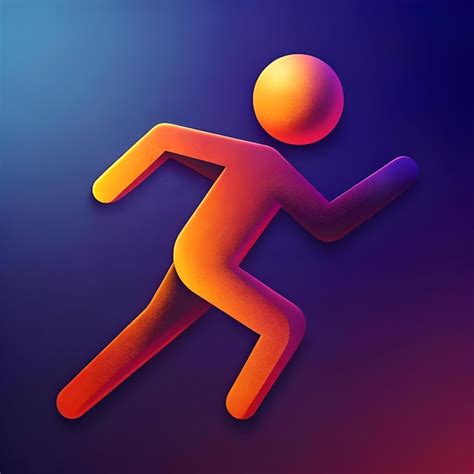 A Vibrant And Modern 3d Icon Of A Runner Perfect For Representing Speed Athleticism And Movement