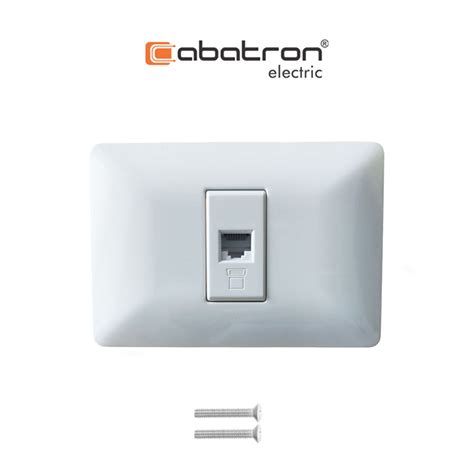 Placa Ethernet Rj45 Cat6 Faceplate Hembra Empalme Abatron Promartpe