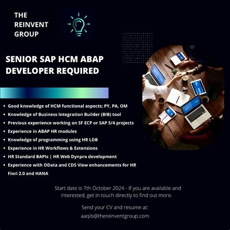 the reinvent group on linkedin sap hcm hr abap technical developer