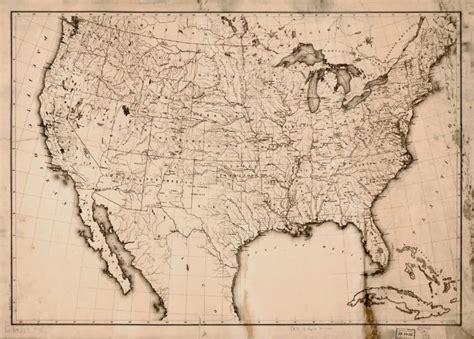Map Of The United States Classical Artworks Bay Paintings And Prints