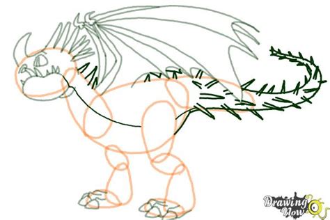 How To Draw A Deadly Nadder Dragon From How To Train Your Dragon Drawingnow