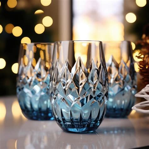 Premium Photo Photo Set T Present Glass Six Chic Tall Glasses Wave