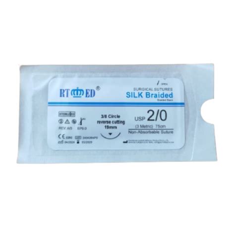 B Arm Silk Suture Thread Pack Of 12 Non Absorbable Usp 2 0 3 Metric