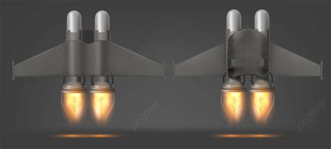 Jetpack With Fire Top And Bottom View Exploration Aviation Sky Png