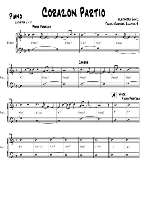 Corazón Partío Piano Mus Pdf
