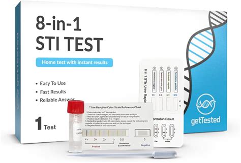 Gettested 8‑in‑1 Sti Test Kit At‑home Std Screening For Chlamydia