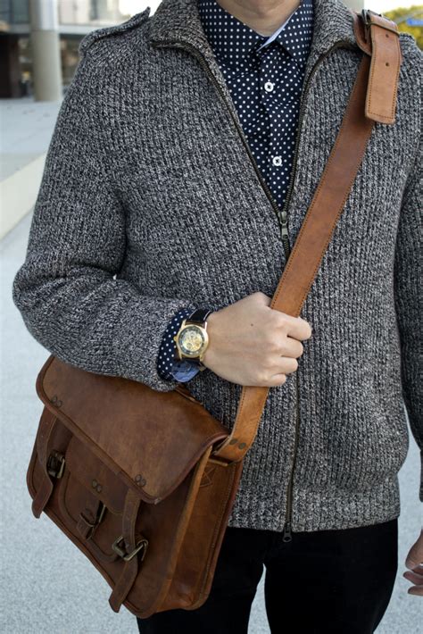 Slim Leather Briefcase 13 Mens Leather Bag Leather Laptop Bag Vintage Briefcase