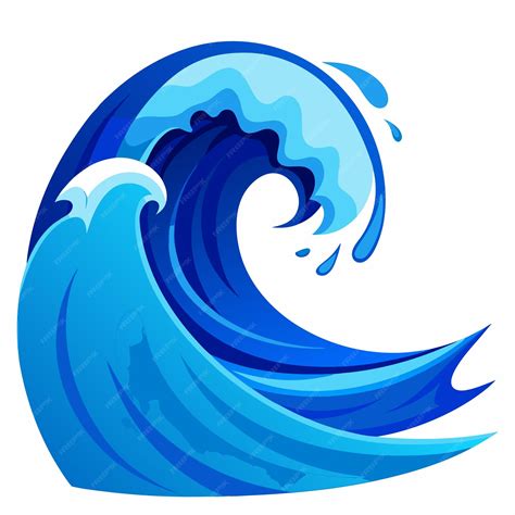 Premium Vector Vector Big Blue Waves