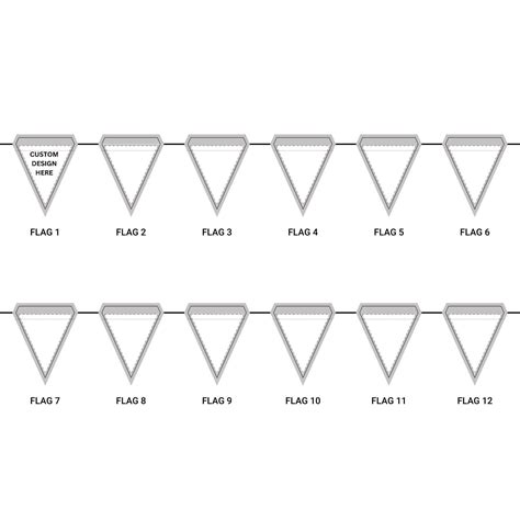 Custom Party Triangle Flags Custom Design Bunting Garland