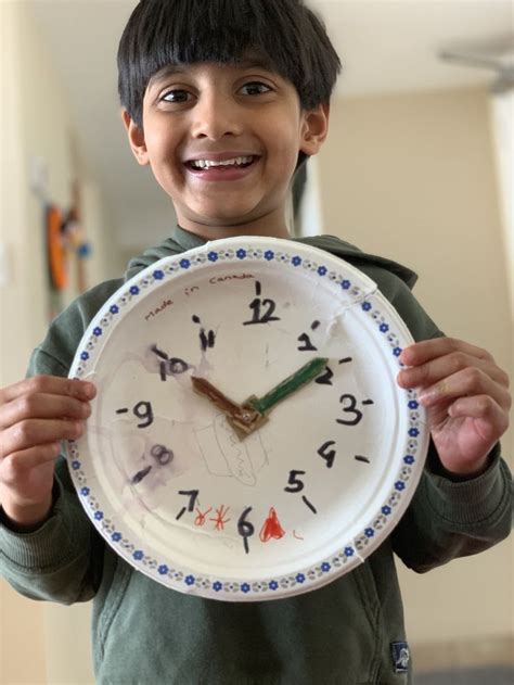 Paper Plate Clock Clock Alarm Clock Wall Clock