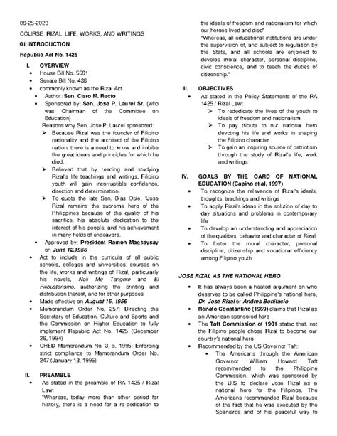 Activity 1 Life And Works Of Rizal The Story Of The Moth Summary