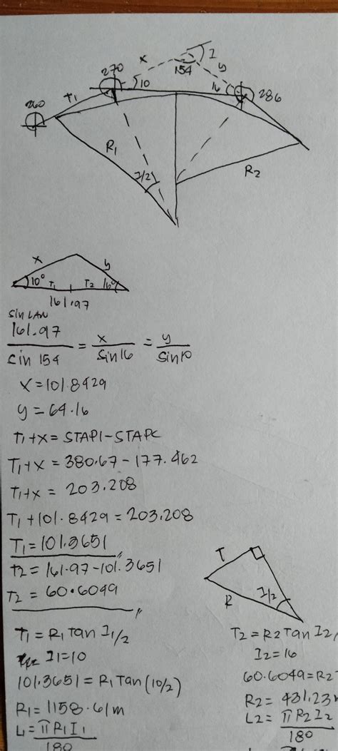 [solved] a compound curve connects three tangents having an azimuth of