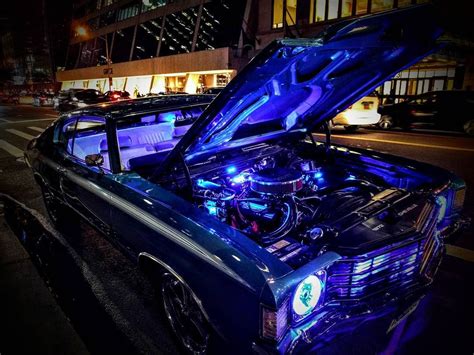 1972 Chevelle Blue And White Yenko Stripe Chevelle With White Interior