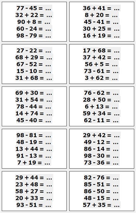 Сложение и вычитание в пределах 100 Математика для второго класса Сложение и вычитание
