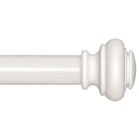 Pack Of 2 Heavy Duty Curtain Rods For Windows 72 To 144 Inches 1 Inch White Curtain Rods For