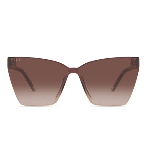 Goldie Cat Eye Sunglasses Espresso Tortoise And Brown Gradient Diff Eyewear
