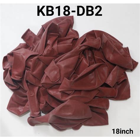 Merah Kb18 Db2 Latex Balloon 18inch 45cm Doff Thick Red Maroon Retail