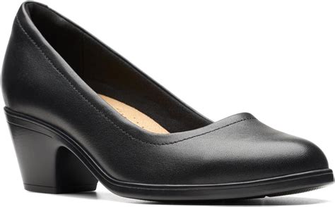 Clarks Womens Emily2 Ruby Pumpblack Leather Clarks