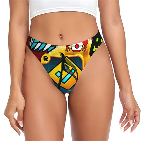 Gokiu Geometry Dash Seamless Thongs For Women Underwear Sexy No Show