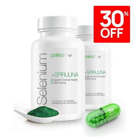 Seleniumspirulina Double Punch Detox Formula Capsules Superhero Bottle