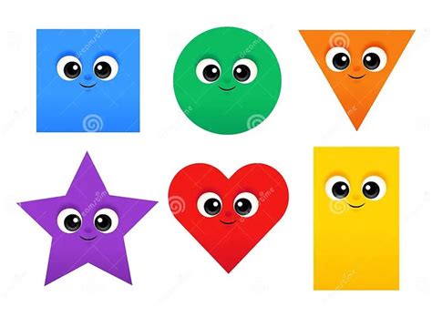 Cute Shapes Set Stock Vector Illustration Of Collection 186059340