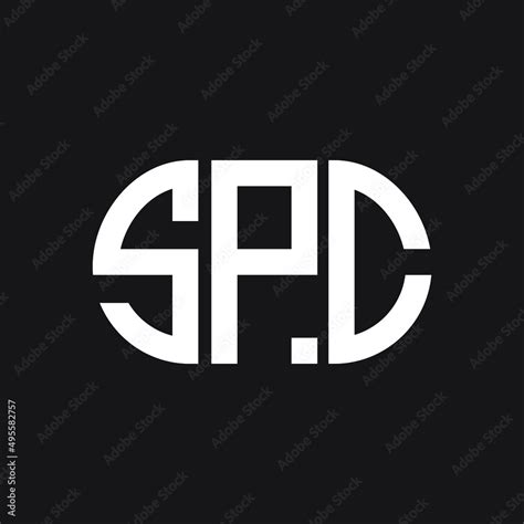 Spc Letter Logo Design On Black Background Spc Creative Initials