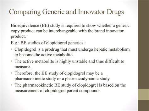 Clinical Significance Of Bioequivalence Studypptx