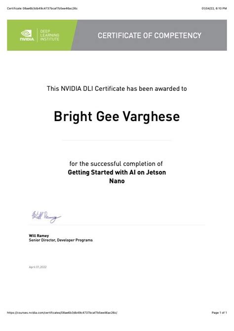 Nvidia Jetson Ai Bright Gee Varghese R