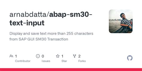 Github Arnabdattaabap Sm30 Text Input Display And Save Text More Than 255 Characters From