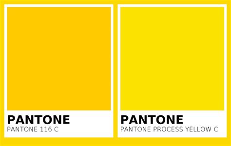 Color Pantone 116 C Vs Pantone Process Yellow C Side By Side