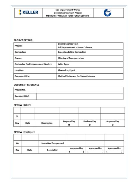 Keller Stone Column Method Statement Sc Pdf Personal Protective