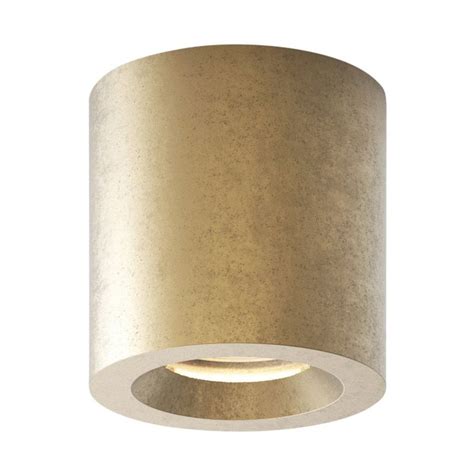 Kos Round Surface Mounted Downlight In Solid Brass Downlights Dimmable Lamp Energy Efficient