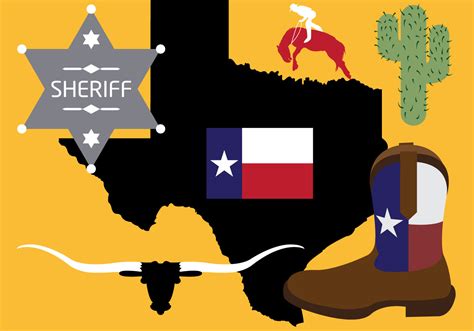 Collection Of Texas Symbols In Vector 96760 Vector Art At Vecteezy