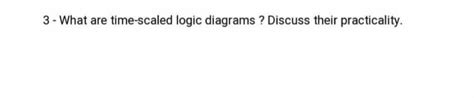 Solved 3 What Are Time Scaled Logic Diagrams Discuss