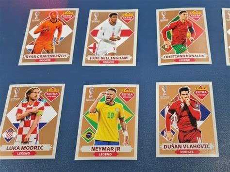 Kit 6 Figurinhas Legend Bronze Da Copa Do Mundo Qatar 2022