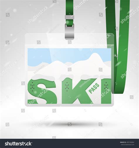 Ski Pass Vector Illustration Blank Ski Stock Vector Royalty Free