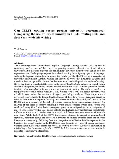 Writting Pdf International English Language Testing System Clause