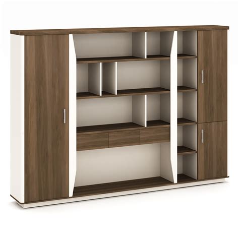 Bookcase 320x40x200cm Light Walnutbeige Tandc