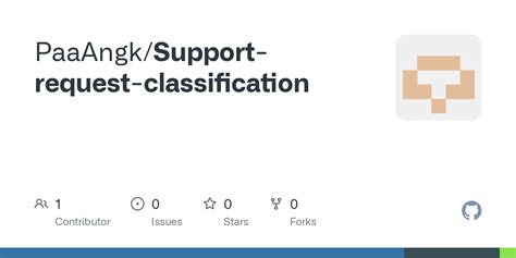 Github Paaangksupport Request Classification