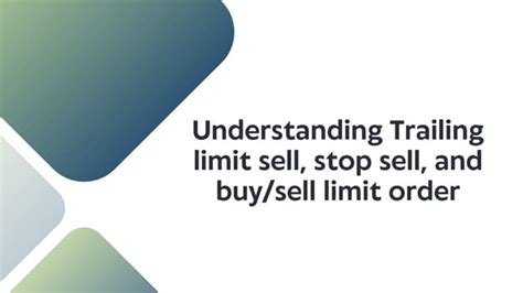 Stop Sell Order Pdf