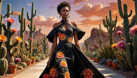 Hyperrealistic Black Supermodel On Runway In Avant Ai Art