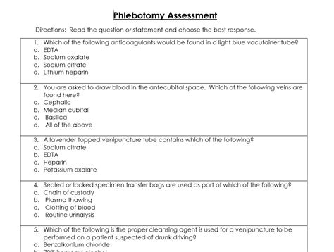 Free Phlebotomy Worksheet Download Free Phlebotomy Worksheet Png Images Free Worksheets On